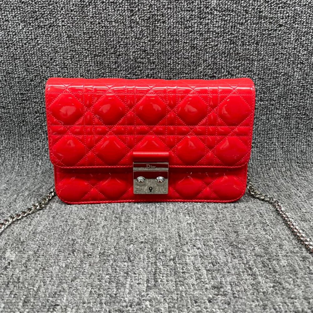100% Authentic Christian Dior Leather Shoulder Bag - Gem